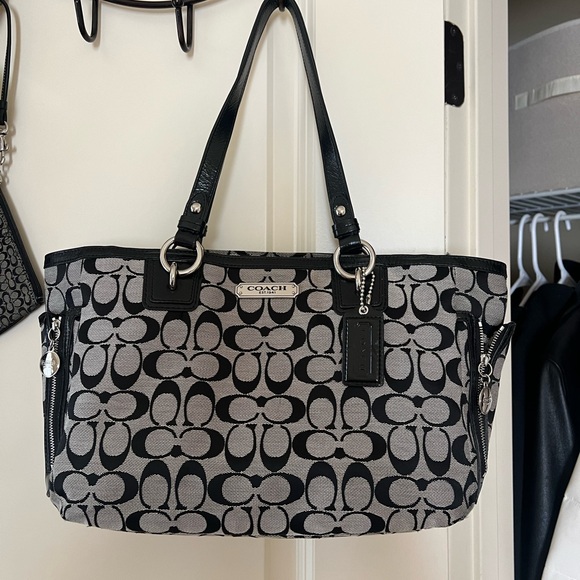 Coach | Bags | Vintage Coach Purse Black And Gray | Poshmark